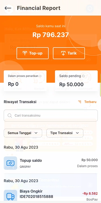 Topup Otomatis Mudah Pakai QRIS bosCOD.com